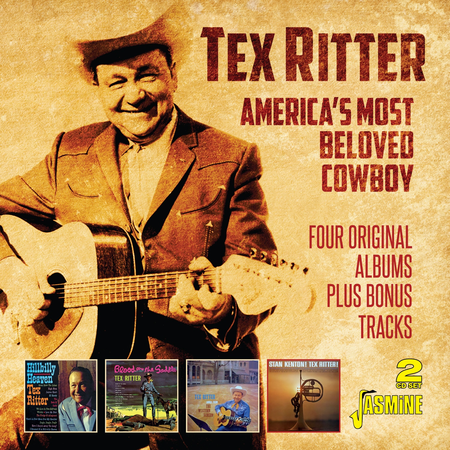 Tex RITTER - America's Most Beloved Cowboy - Four Original Albums Plus ...