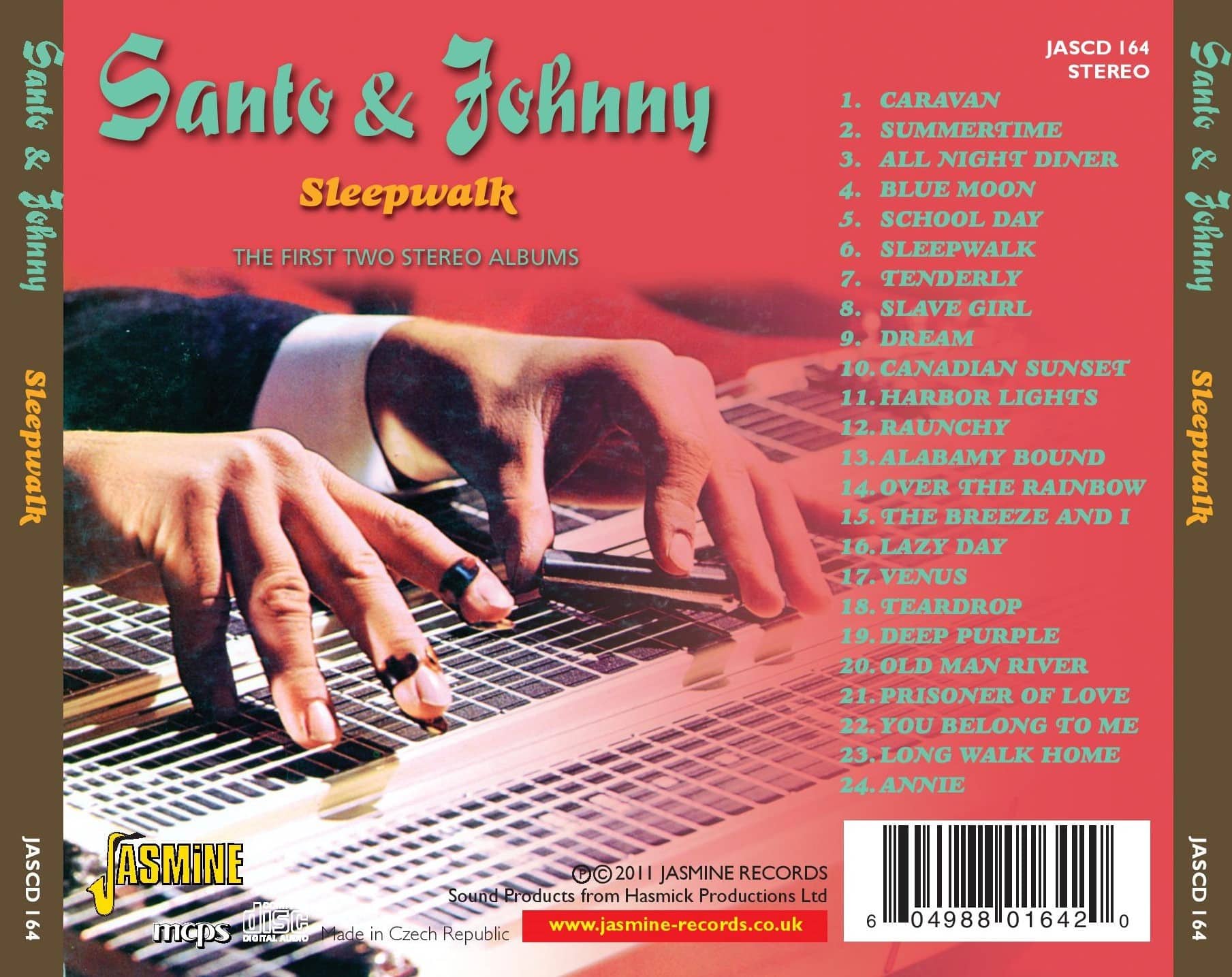 SANTO & JOHNNY - Sleepwalk - The First Two Stereo Albums - Jasmine Records