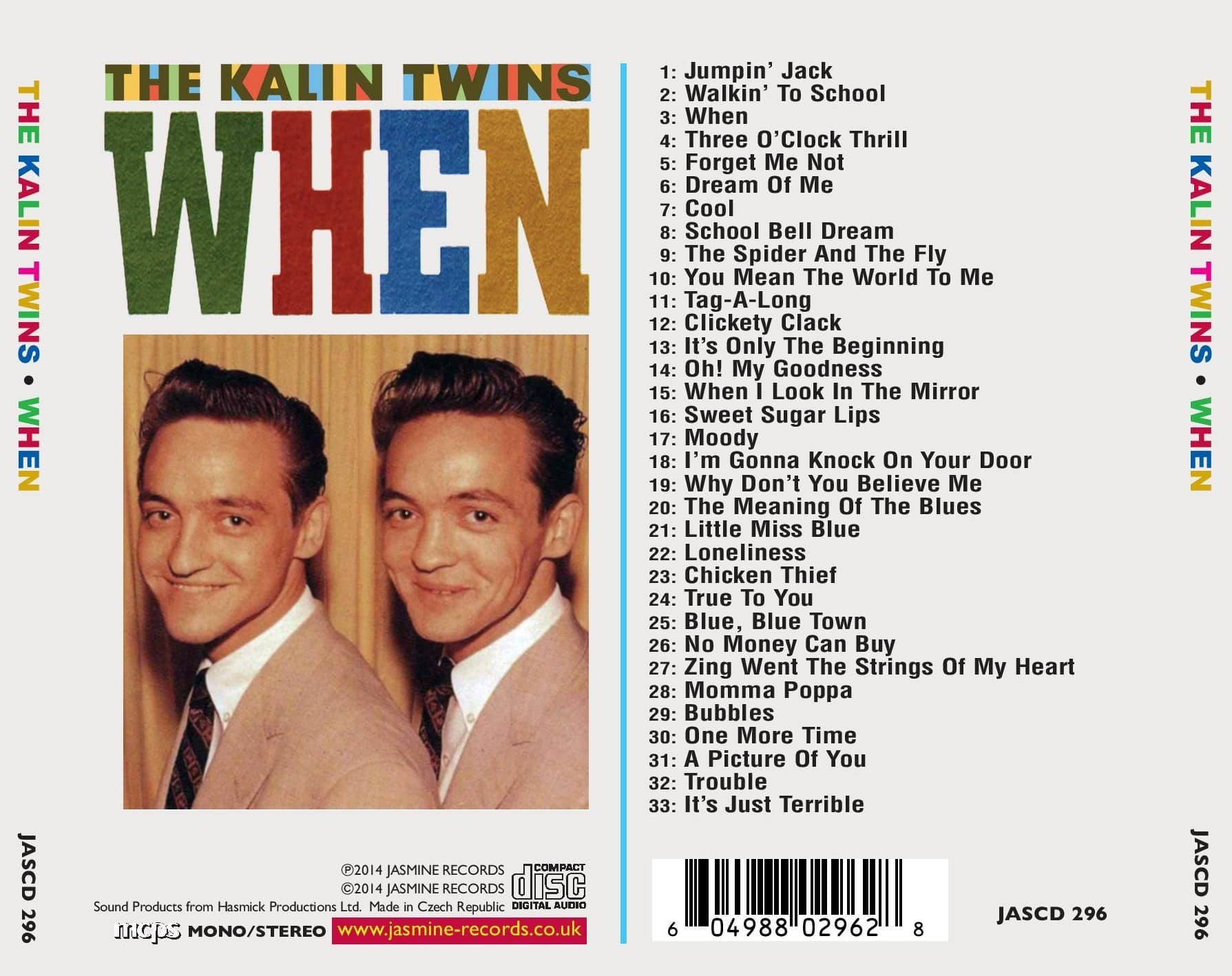 The KALIN TWINS - When - Jasmine Records