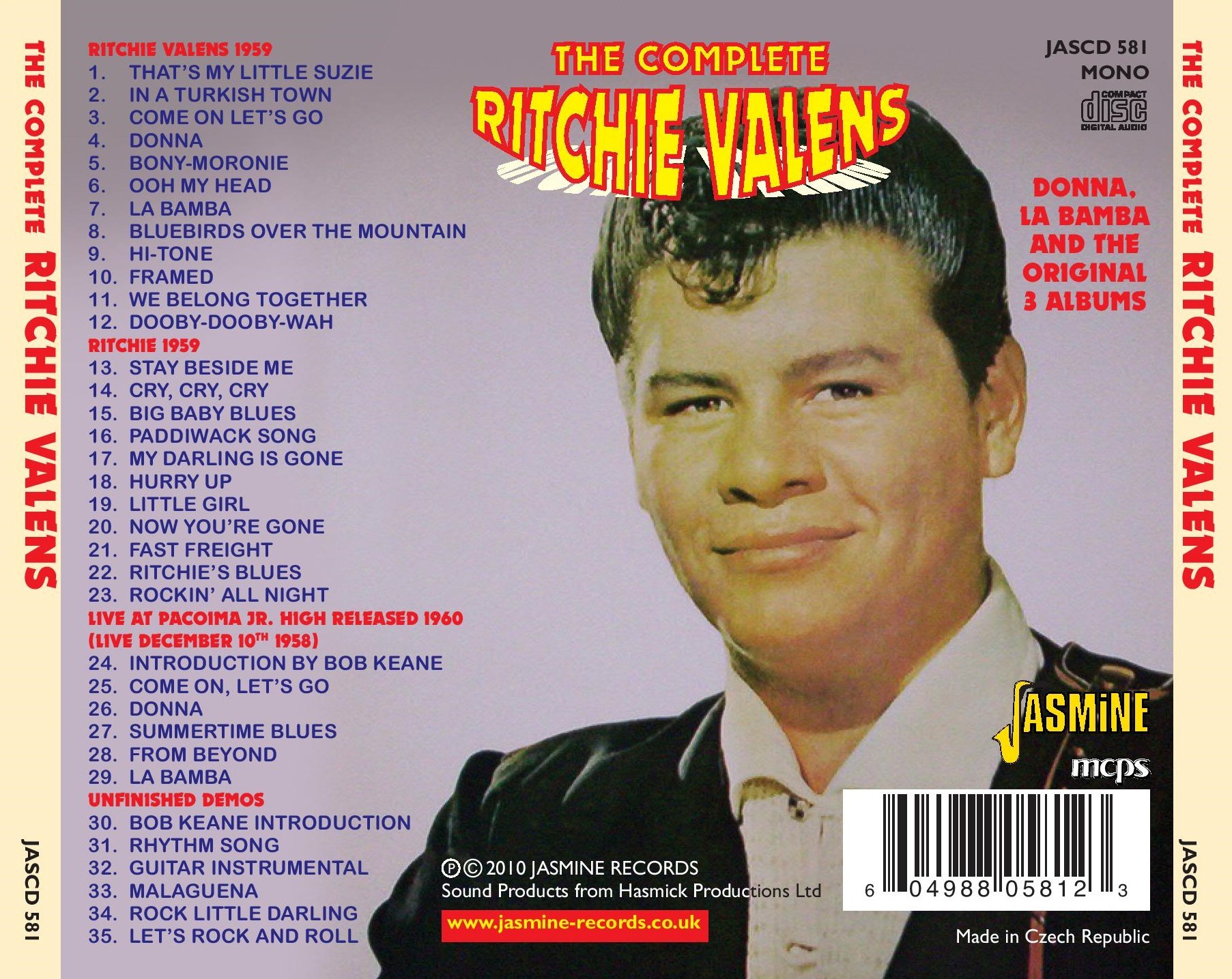 Ritchie VALENS - The Complete Ritchie Valens - Donna, La Bamba and the ...