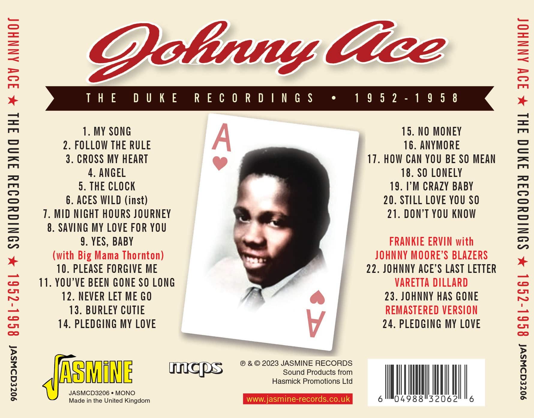 Johnny ACE - The Complete Duke Recordings and More - 1952-1958 ...