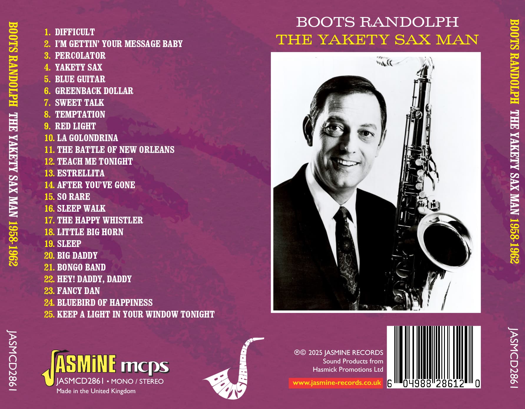 Boots Randolph - The Yakety Sax Man | 1958-1962 - Jasmine Records